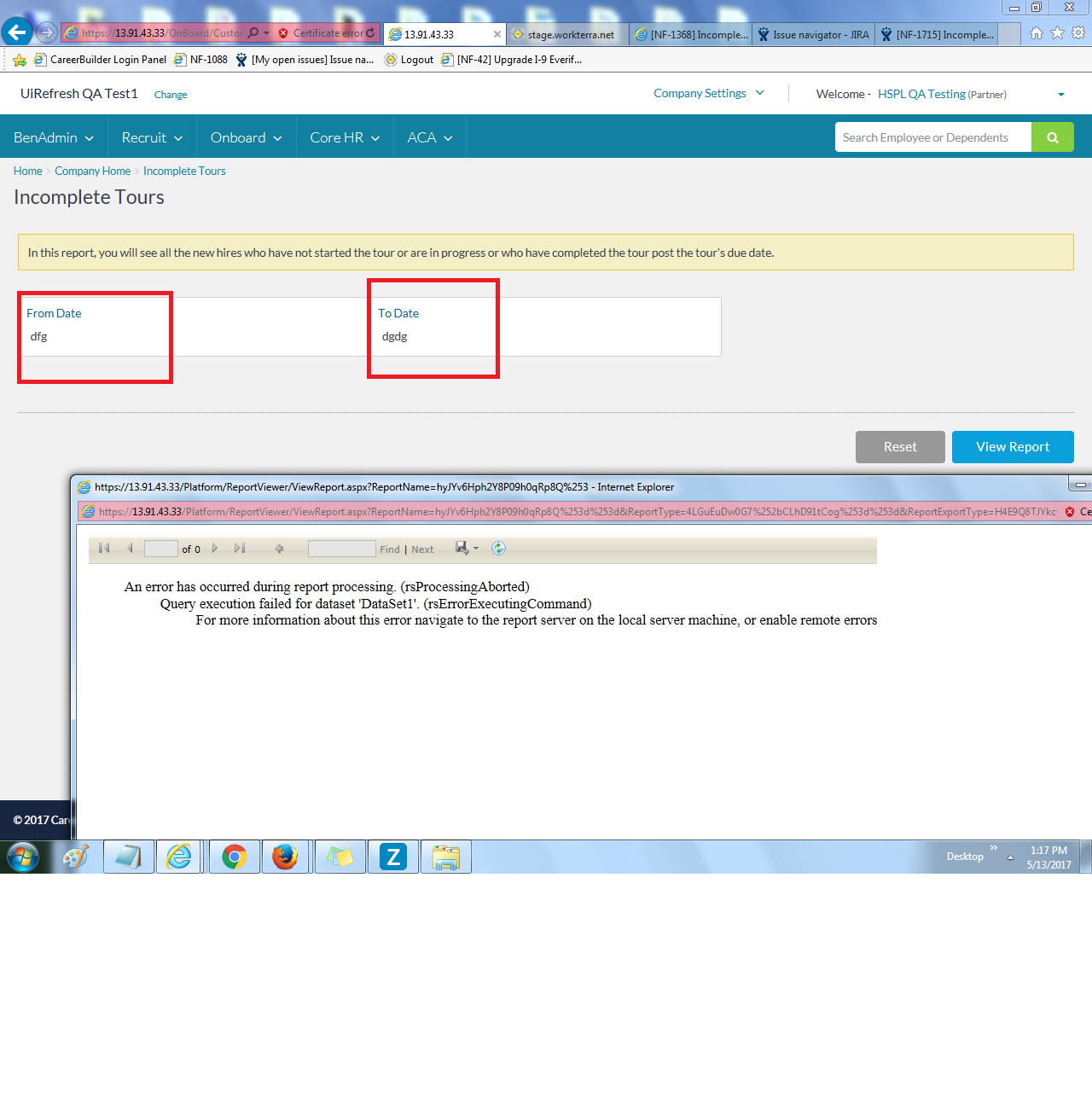 Nf 1735 Incomplete Tours Date Fields Accepting Alphabetical Values Workterra Jira
